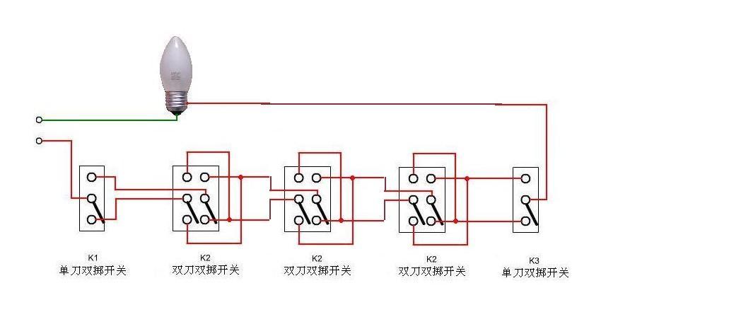 一灯5控开关接线图解图标