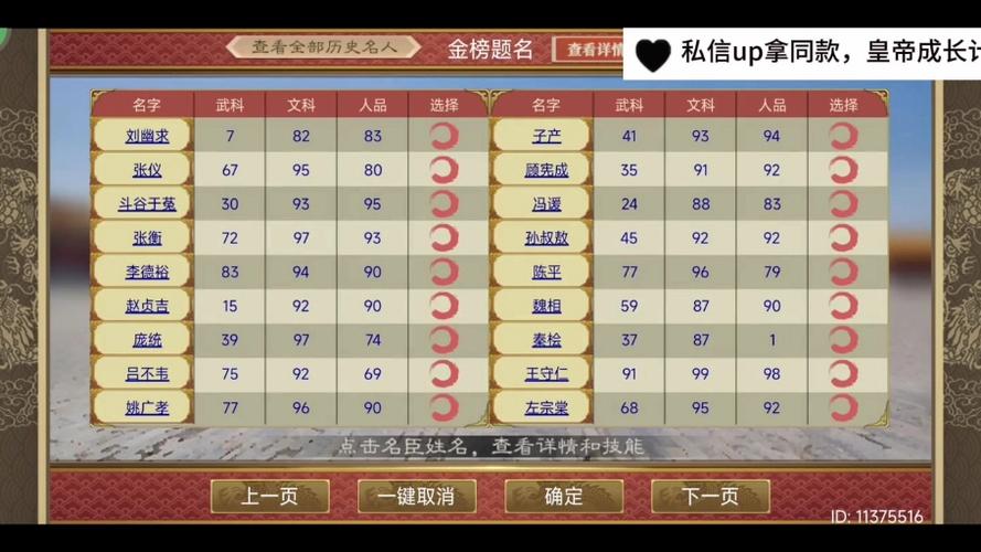 皇帝成长计划2内置菜单