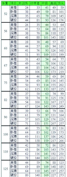 力量等级表图标