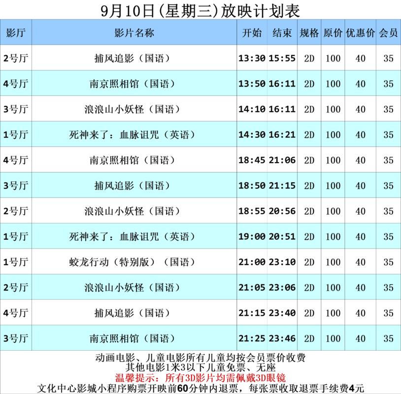 黄桥电影院今天排片表