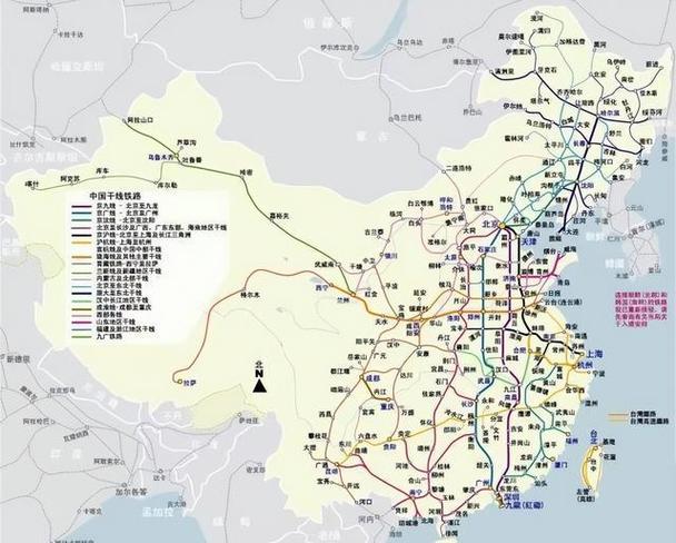 全国铁路地图全图高清图标