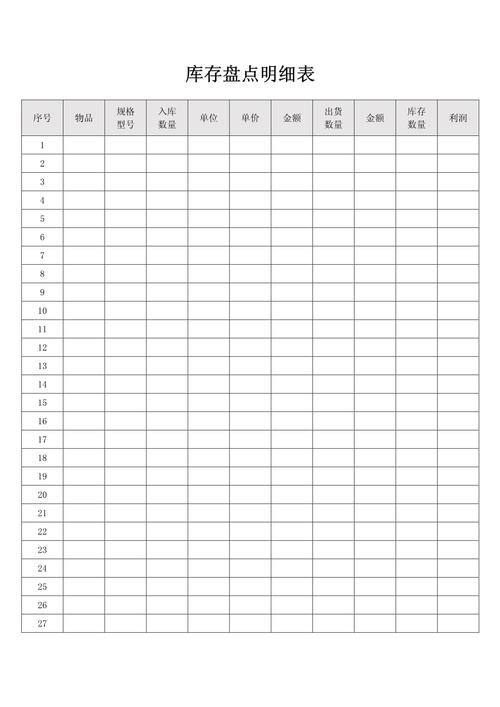 库存汇总表和明细表