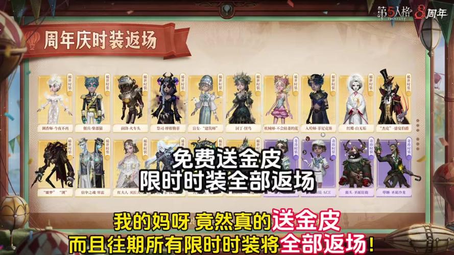 第五人格周年庆皮肤返场几天