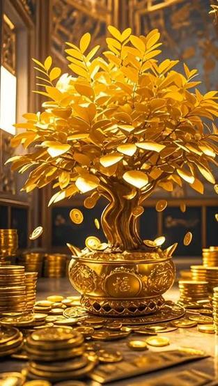 黄金摇钱树图标