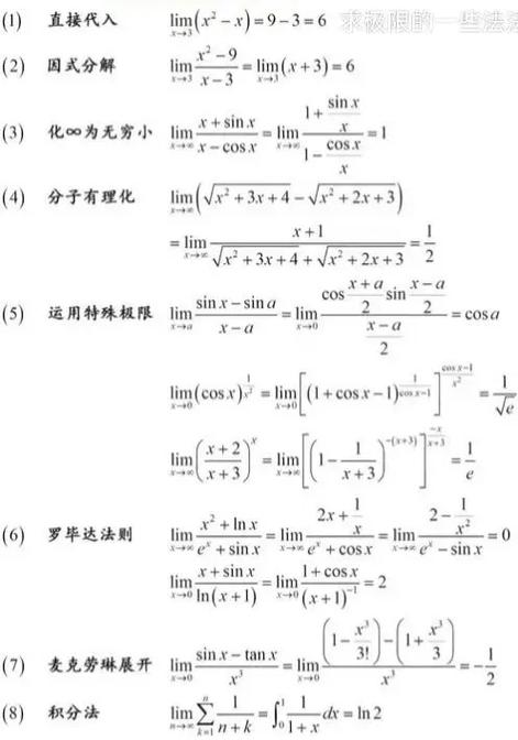 极限计算的21种方法