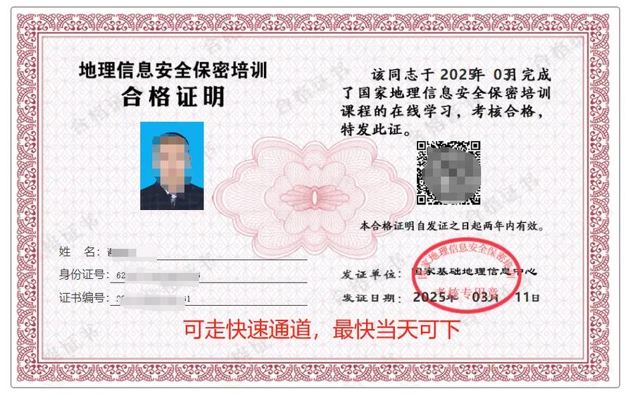 保密培训证书