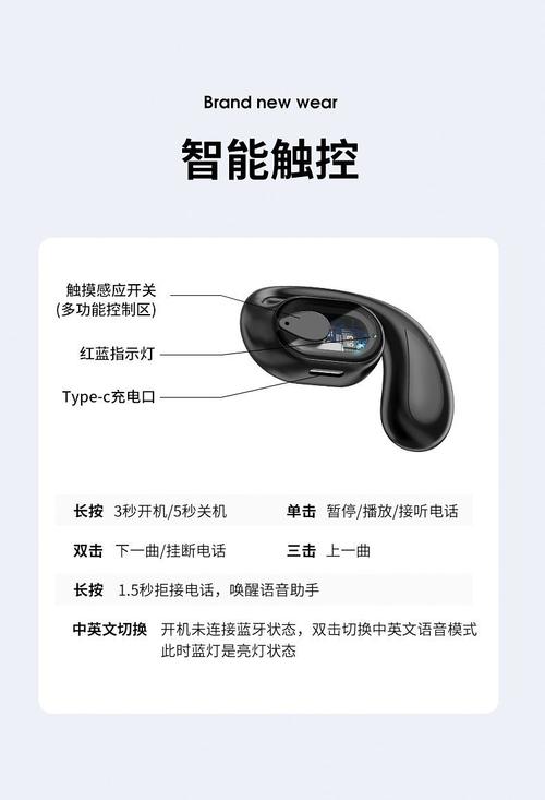 蓝牙耳机开机关机方法图标
