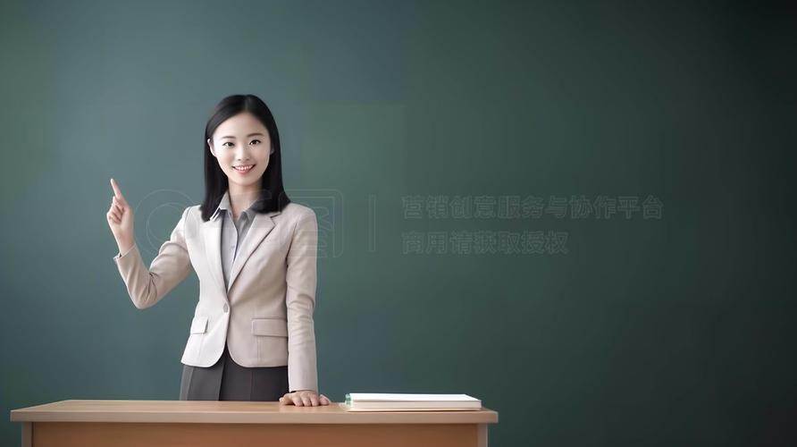讲台前的女教师老师像素图标