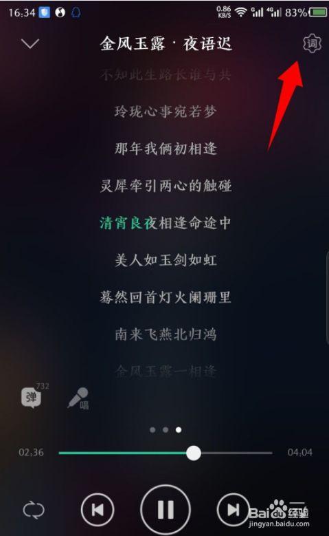qq音乐歌词黑色怎么解决图标