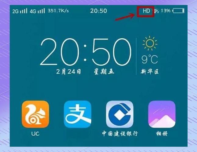 小米手机状态栏显示hd图标