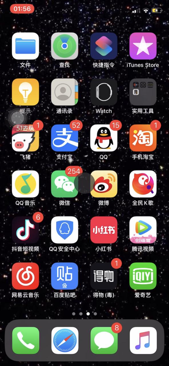 屏幕中间有个圆圈图标
