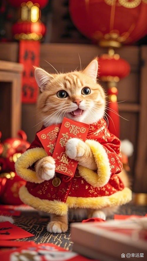 抱猫身上起红包图标