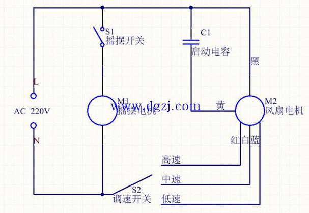 三线风扇电路图截图