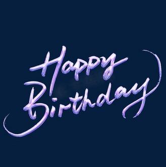 happy birthday可爱字体图标