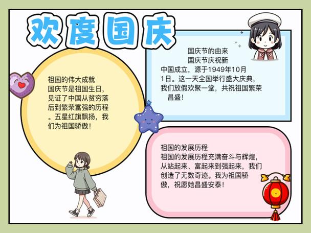 欢度国庆的手抄报图标
