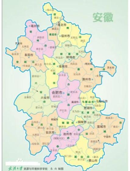 安徽省全省地图图标