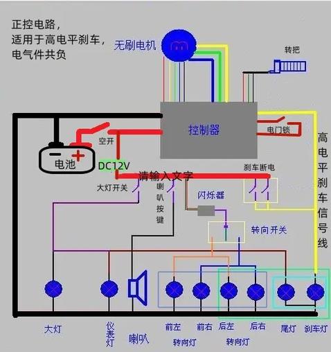 电动车刹车断电原理图图标