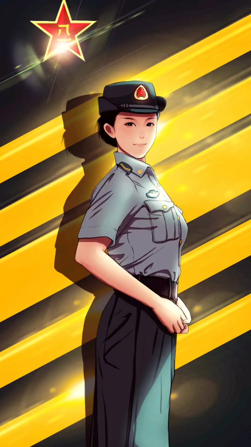 女兵军旅漫画图片图标