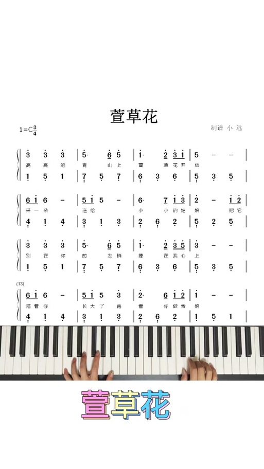 《萱草花》简谱歌谱图标