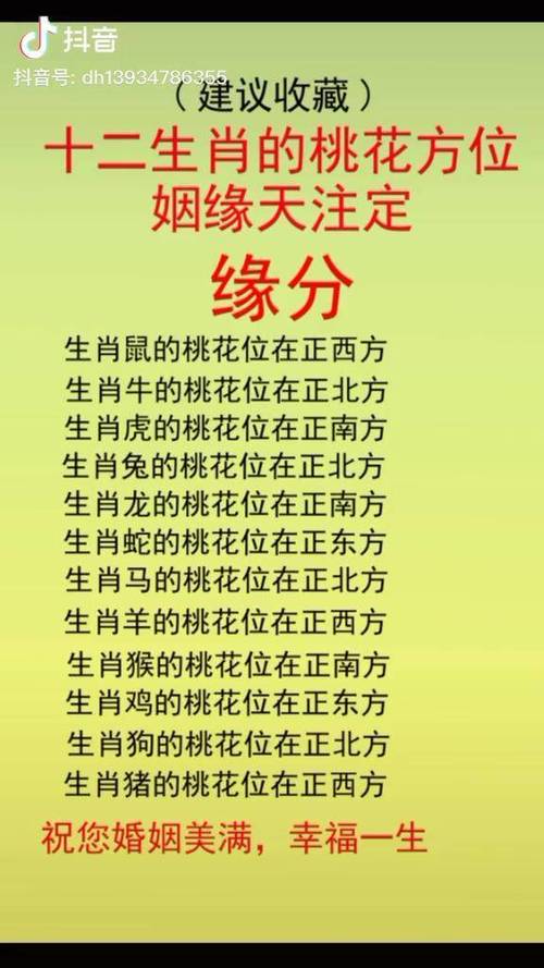 十二生肖桃花位对照表图标