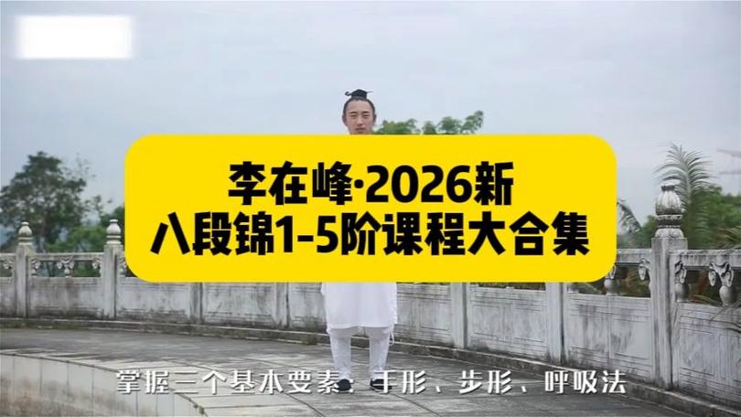 李在峰八段锦1-8式讲解最详细版图标