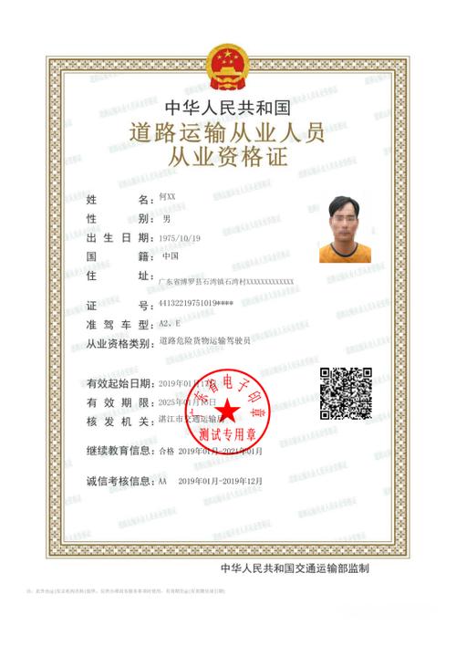 从业资格证电子版截图