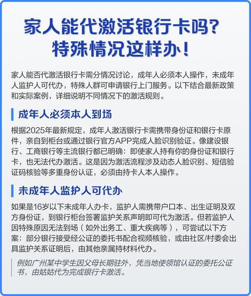家人可以代激活银行卡吗图标