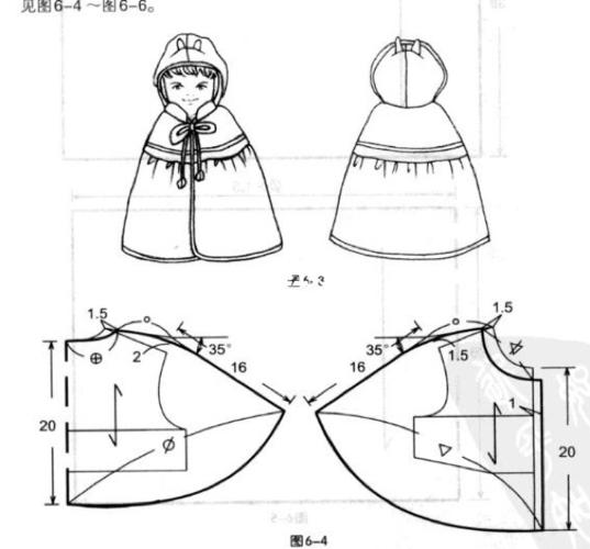 小女孩斗篷裁剪图图标