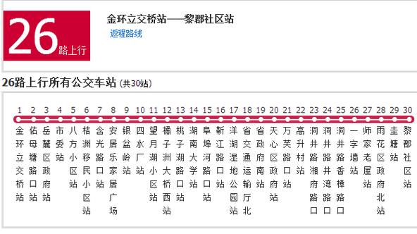 26路车的公交路线图图标
