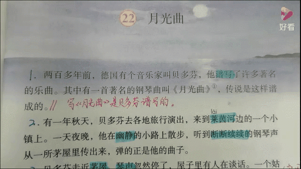 月光曲表达了作者怎样的感情截图