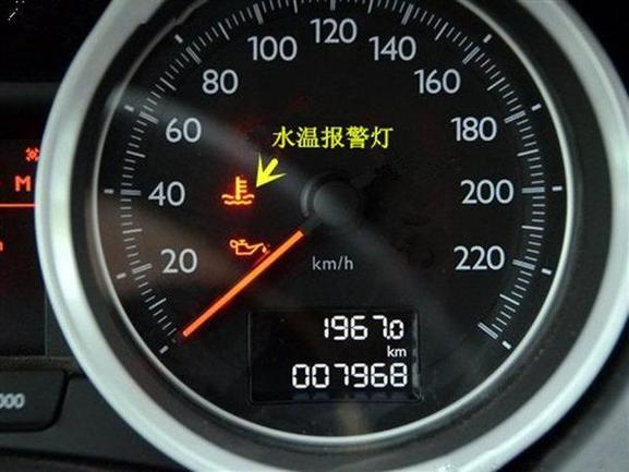 蓝色的水温灯代表什么图标