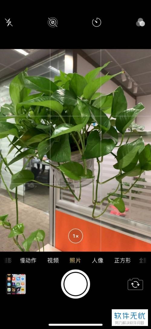 苹果手机拍照中间有一条线图标