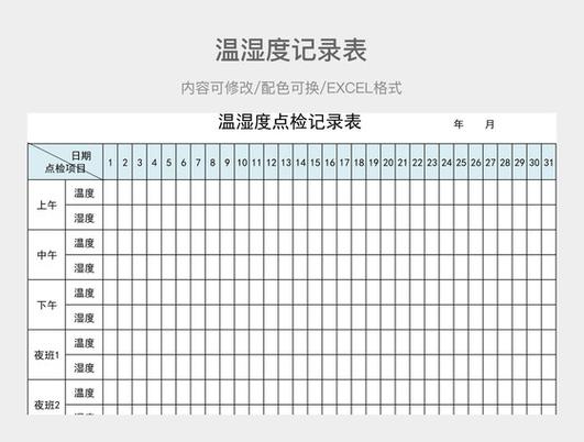 温湿度记录表图标