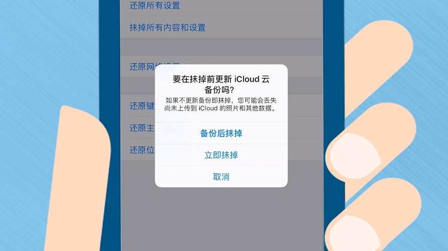 还原与抹掉所有内容和设置图标