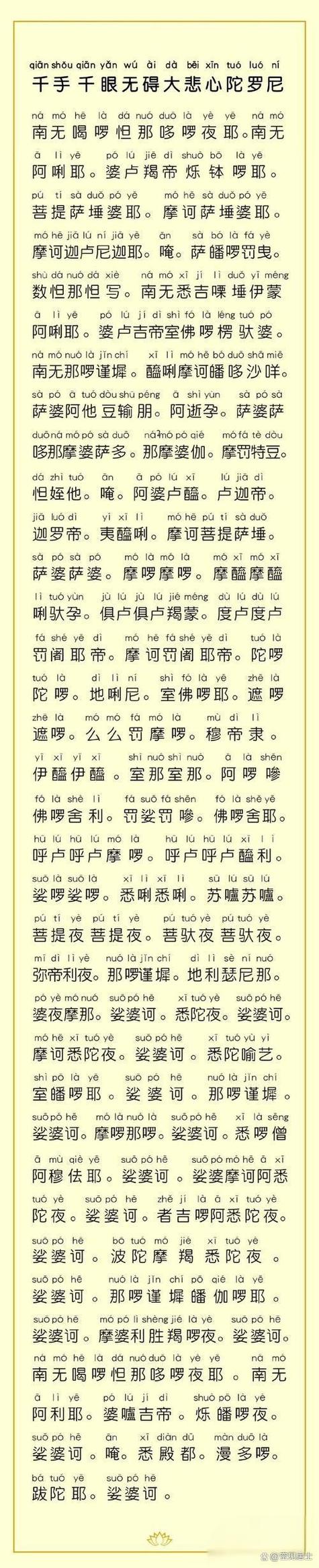 大悲咒初学板标准读诵图标