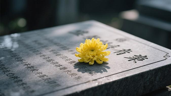 墓碑上有黄颜色好吗图标