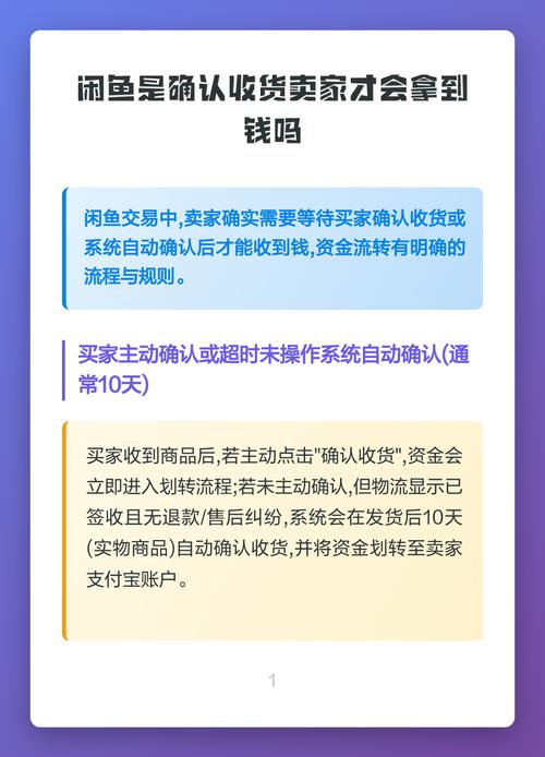 闲鱼要买家确认收货才能收到钱吗