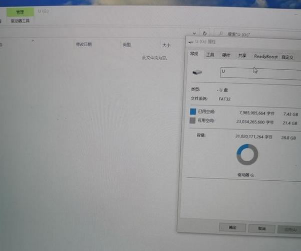 u盘占内存但数据消失图标