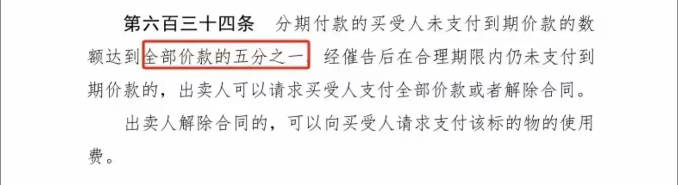 分期付款的合同解除权