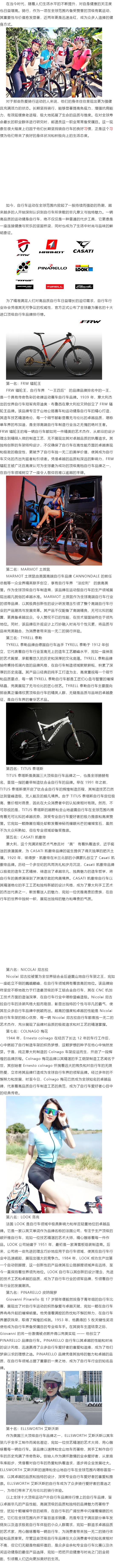 十大名牌山地自行车