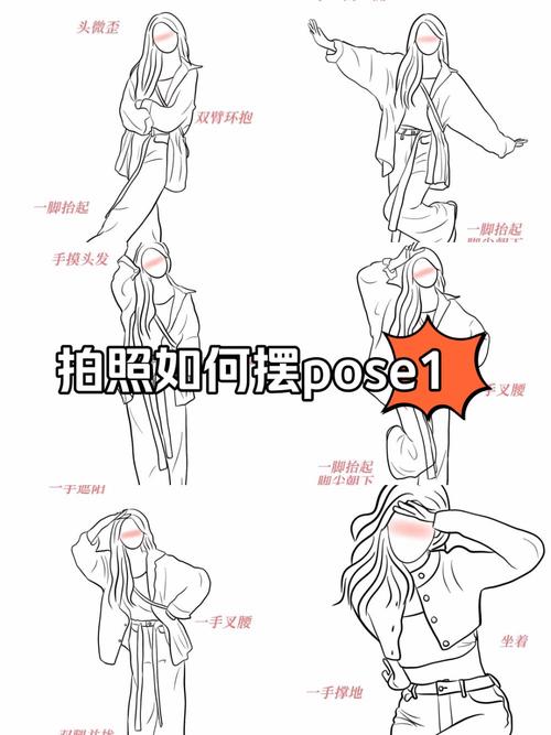 一群人拍照摆pose大全图标