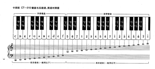 简谱与钢琴键盘位置对照图图标