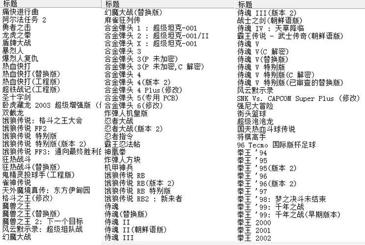 红白机游戏列表图标