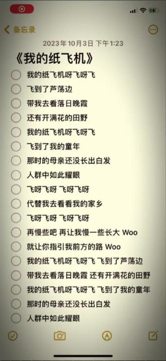 抖音有一首很火的飞机的歌截图