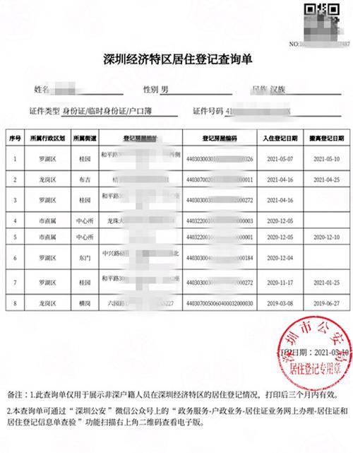 个人居住证网上查询截图