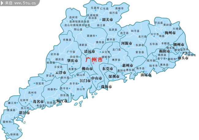 广东地图全图放大