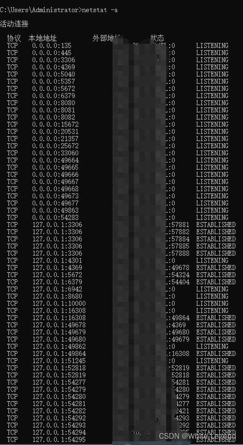 windows查看端口占用截图
