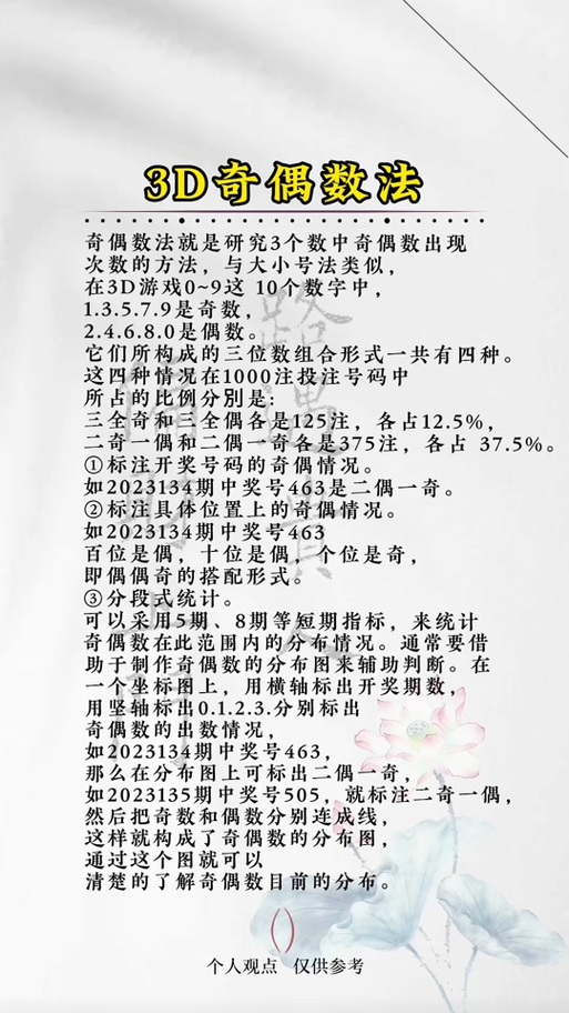 3d奇偶技巧大全图标