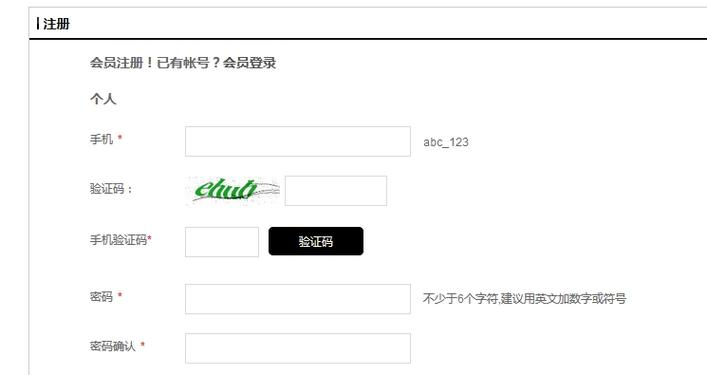 需要验证码的网站截图