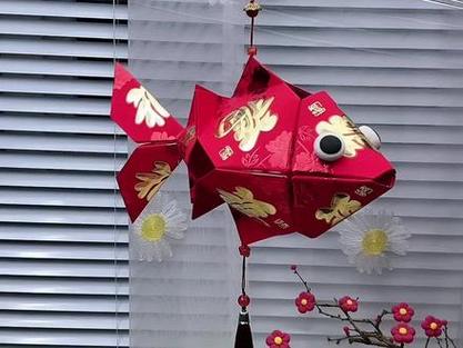 年年有鱼红包灯笼制作图标